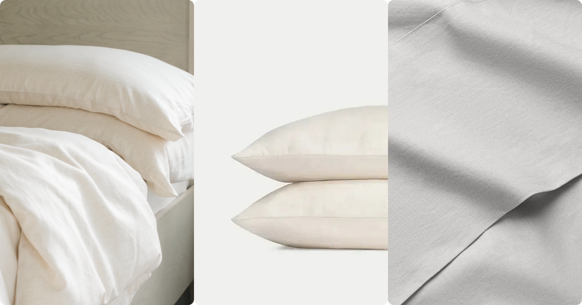 Cozy Earth Linen Bamboo Pillow Shams Available in Standard and King Si ...