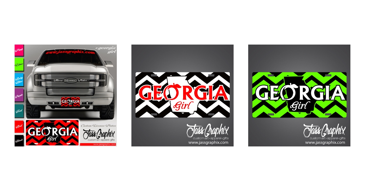 Georgia Girl License Plates - Georgia Car Tags - Jass Graphix