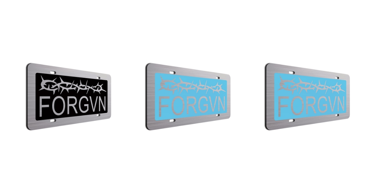 Christian Forgvn Brushed Aluminum License Plate - Handcrafted Religious ...